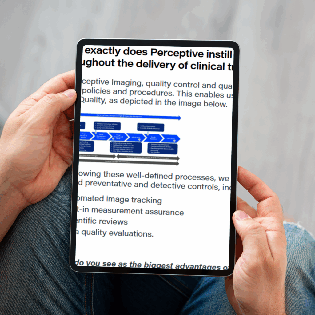Delivering First Time Quality in Clinical Trial Imaging | Perceptive